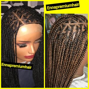 BRAIDED WIGS KNOTLESS Triangle Knotless Box Braids Small - Etsy