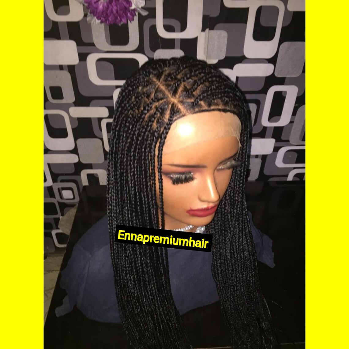 BRAIDED WIGS KNOTLESS Triangle Knotless Box Braids Small - Etsy