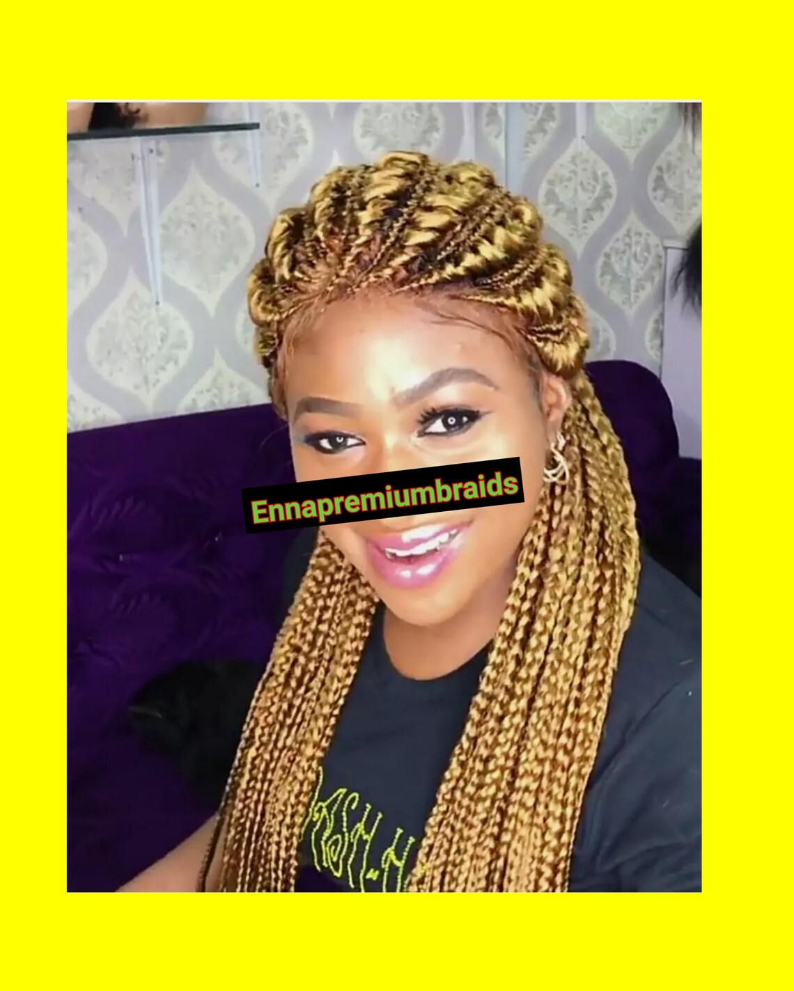 Cornrow Braided Wig. Full Lace Corn Row Braids Wig Ghana - Etsy