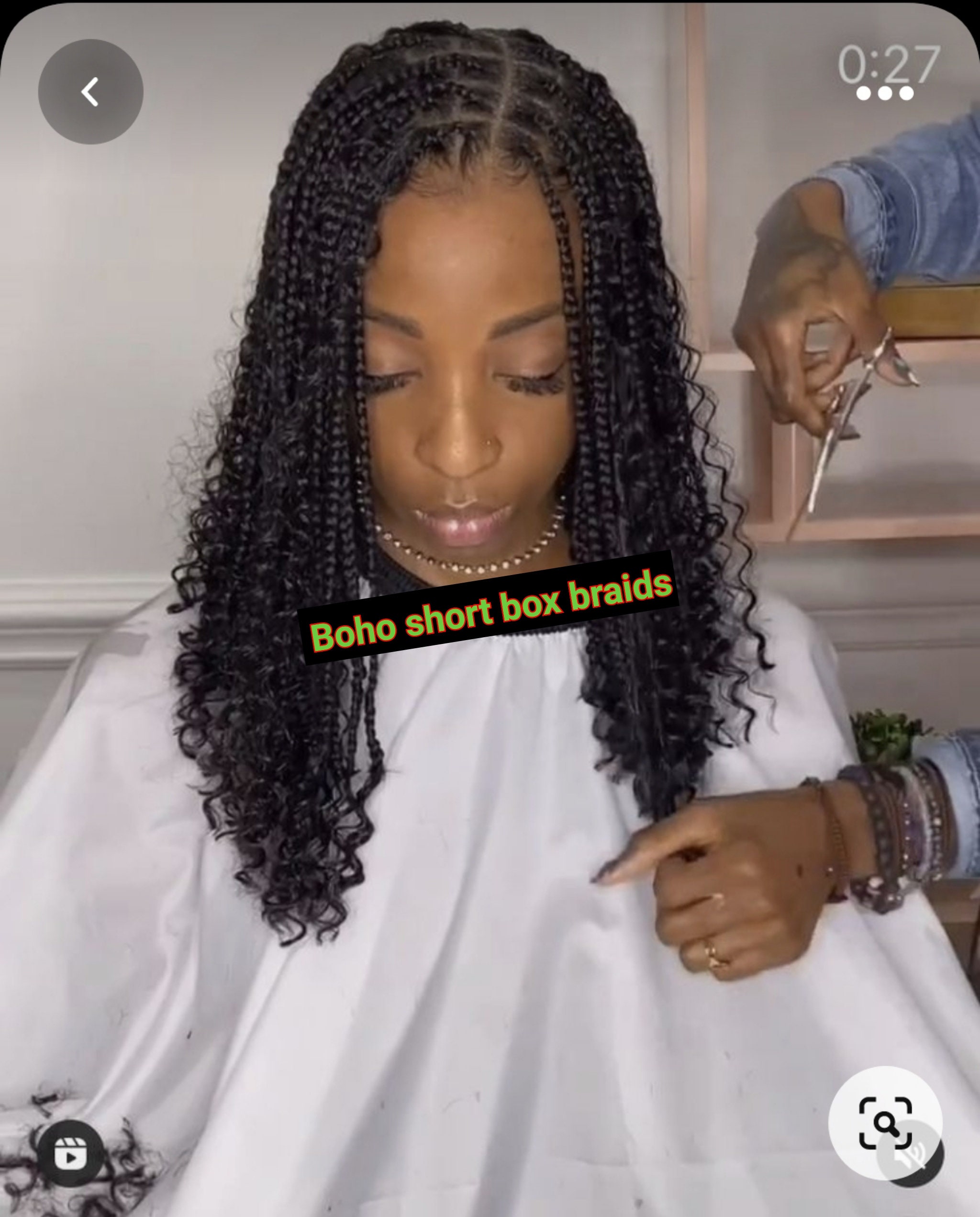 Boho Braided Wigs Short Knotless Braids Boho Knotless Braids Etsy Canada