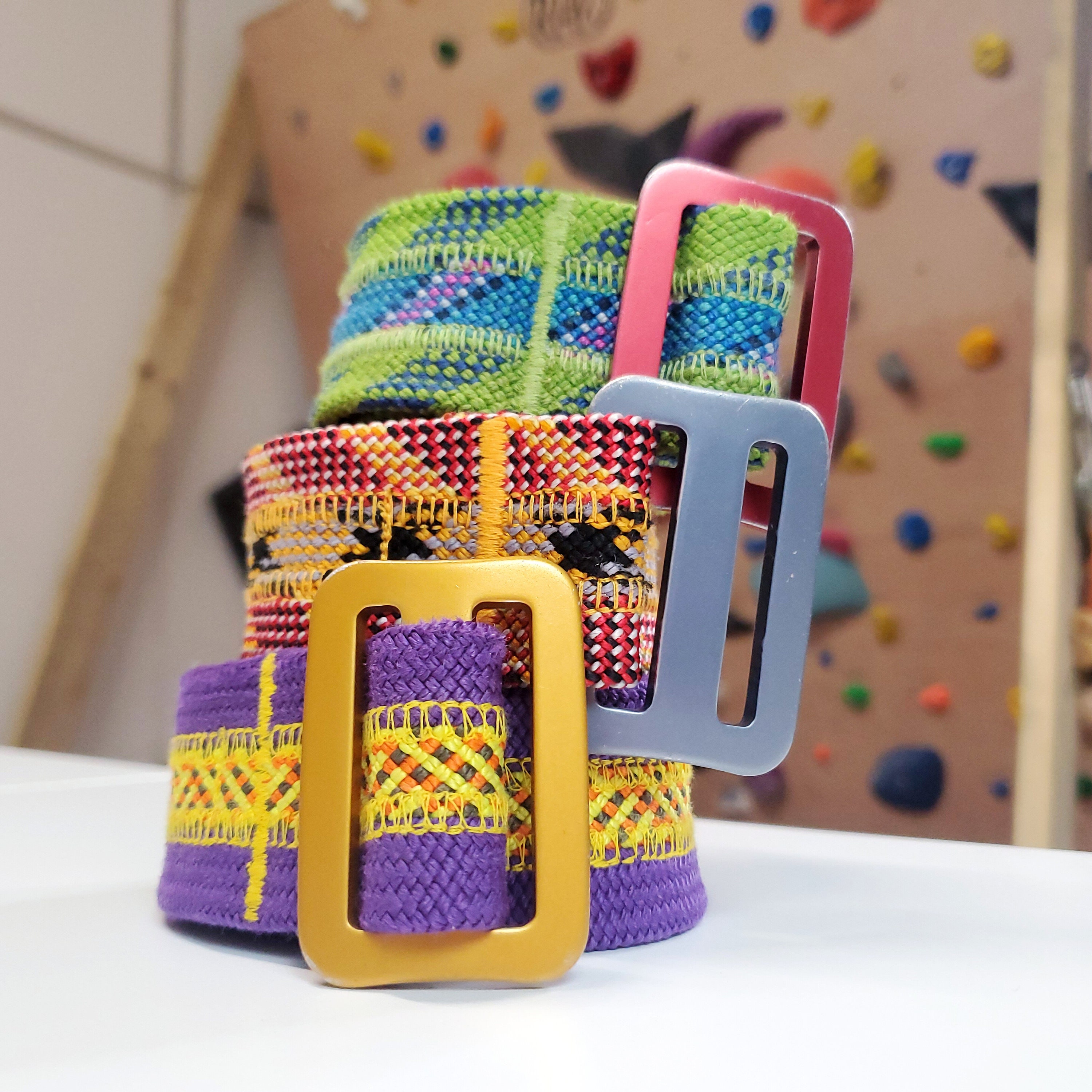 Recycled Climbing Rope Belt With Climbing Harness Buckle - Sustainable ...
