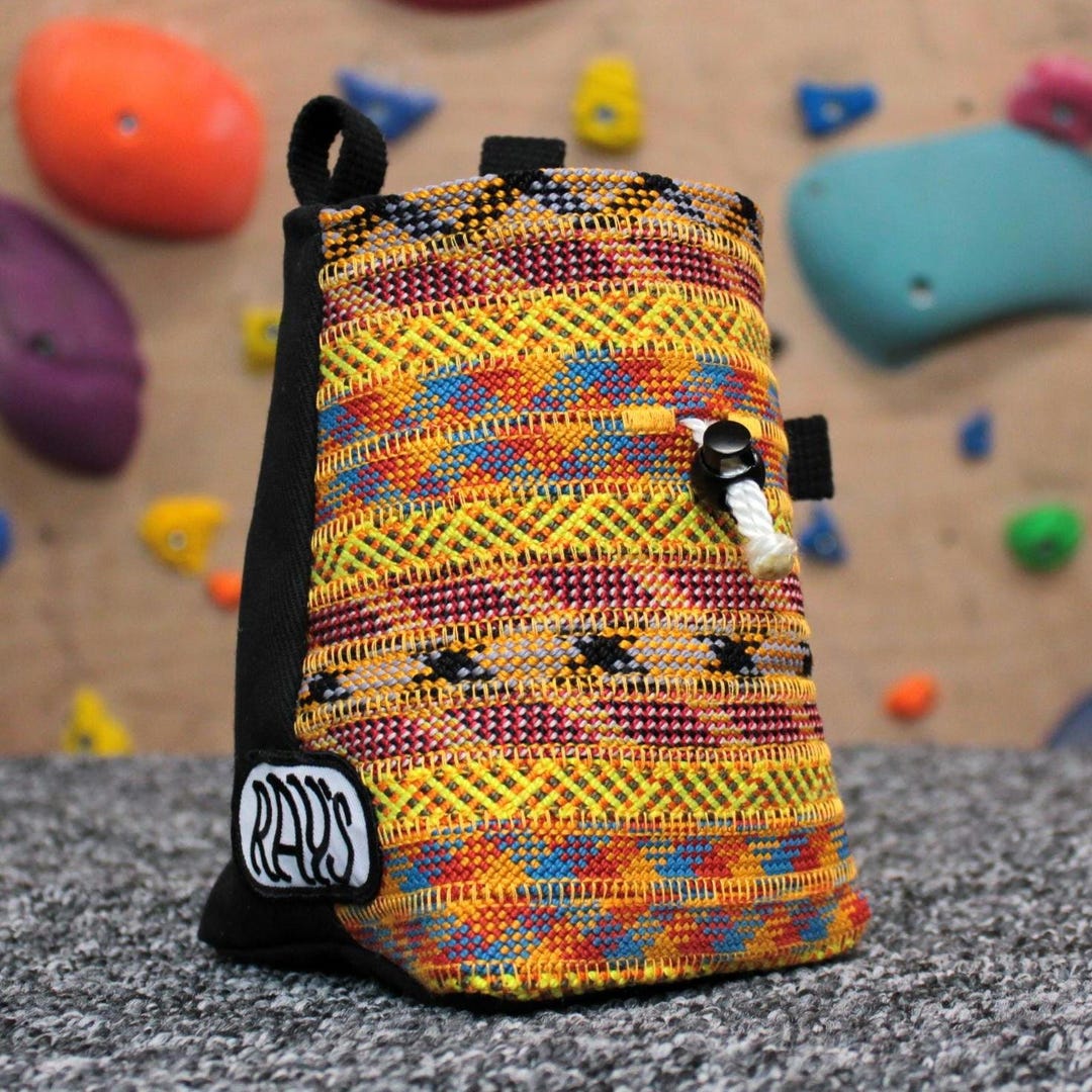 Warm Tones Climbing Rope Chalk Bag for Climbing & Bouldering | Handmade ...