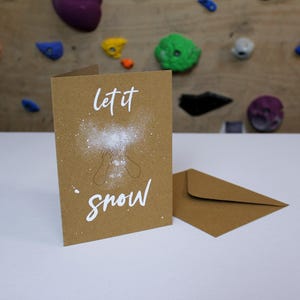 Let It Snow Christmas Card for Climbers and Boulderers - Handmade ...