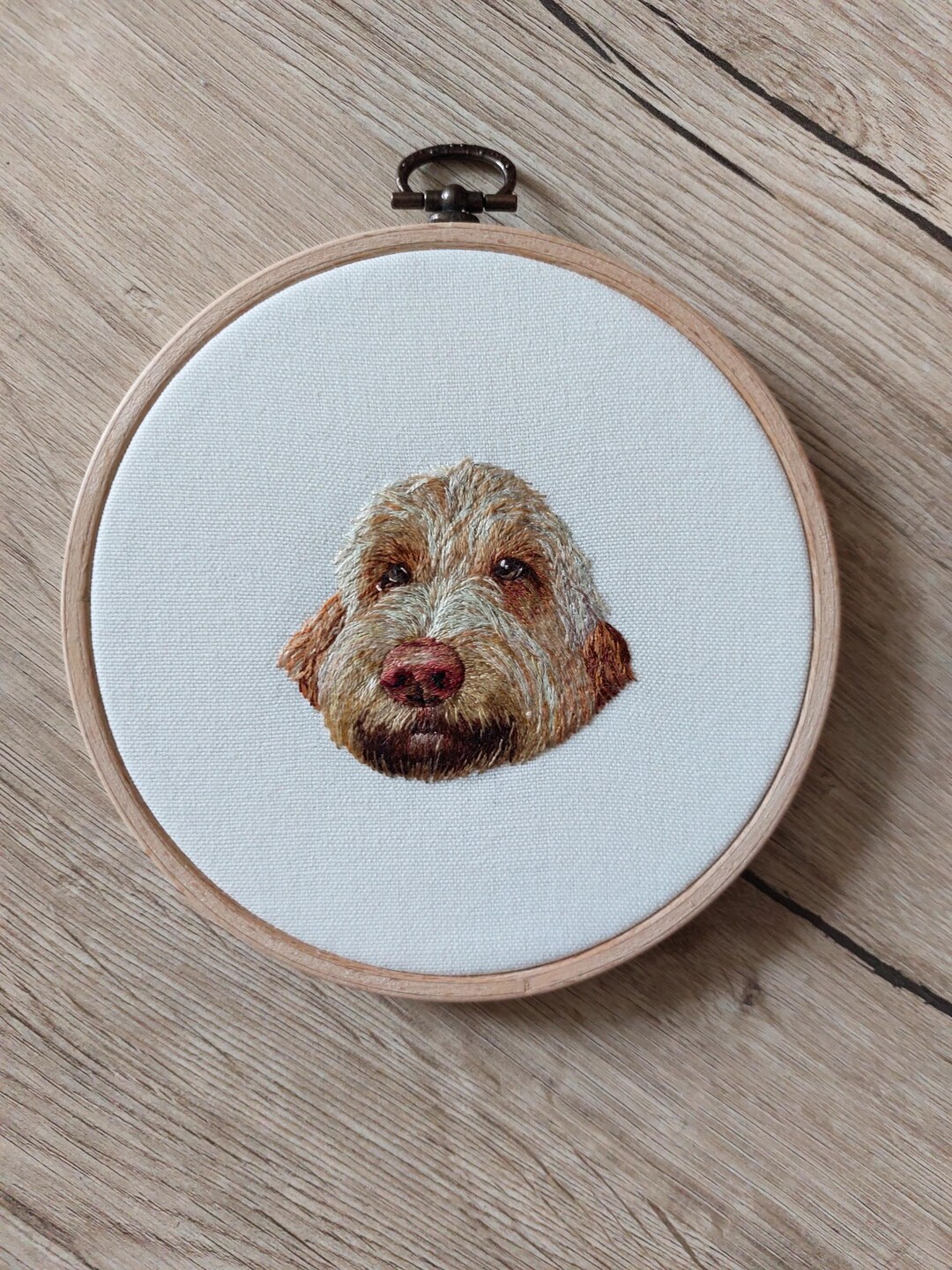 Personalized Dog Face Portrait Embroidery Hoop | Custom Dog Portrait ...