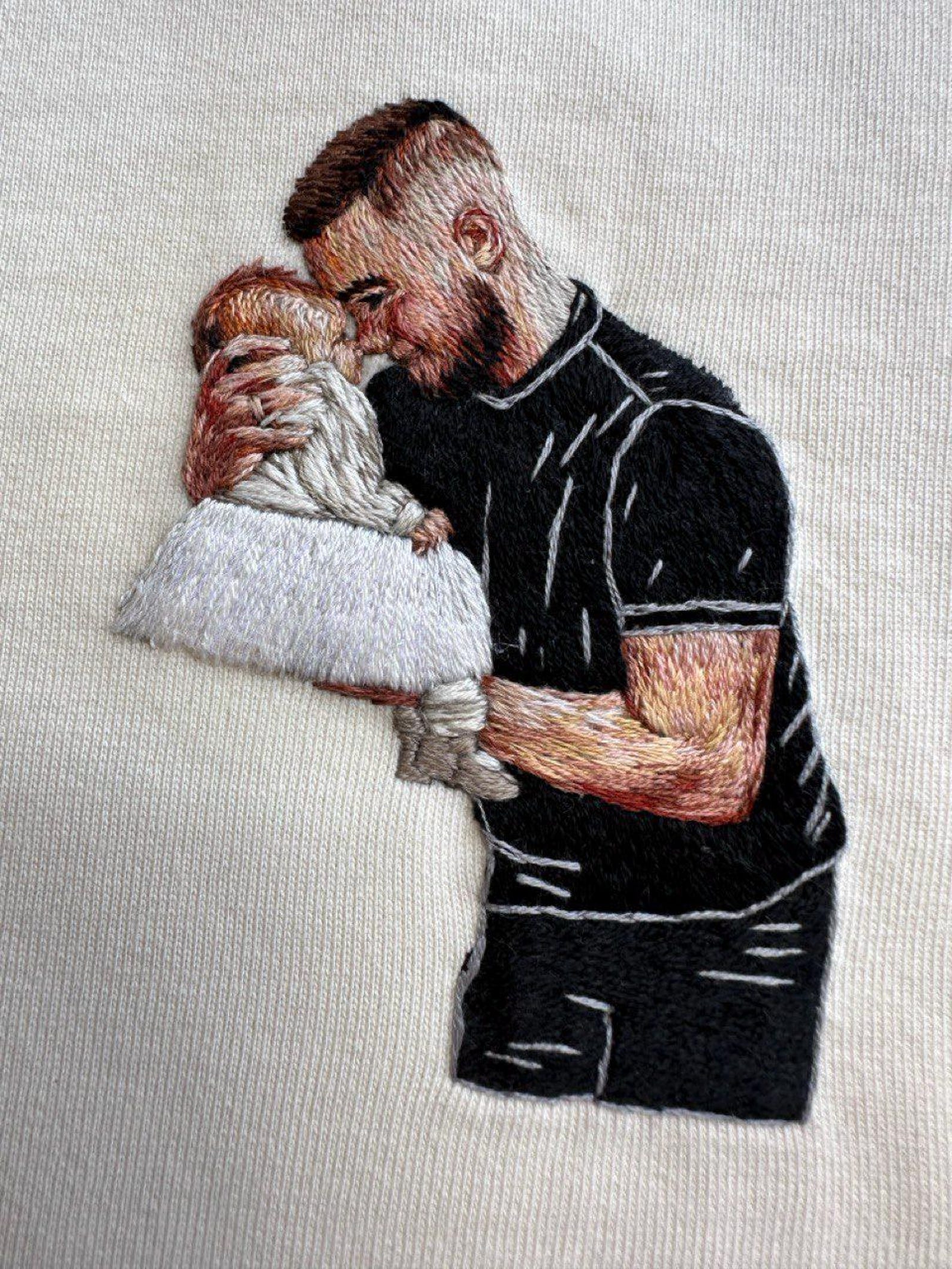 Personalized Hand Embroidery Photo Hoop | Family Portrait Art - Etsy
