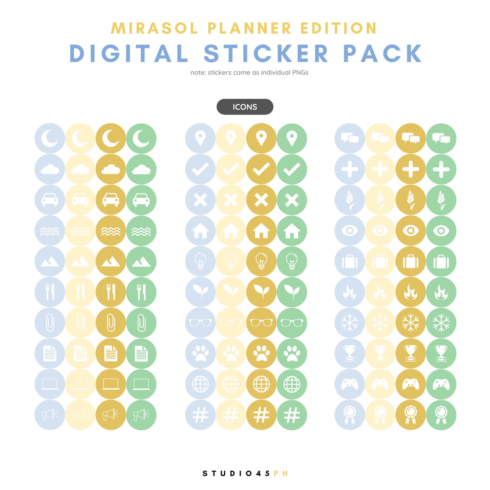 Digital Planner Stickers for Tablets / Digital Journal - Etsy