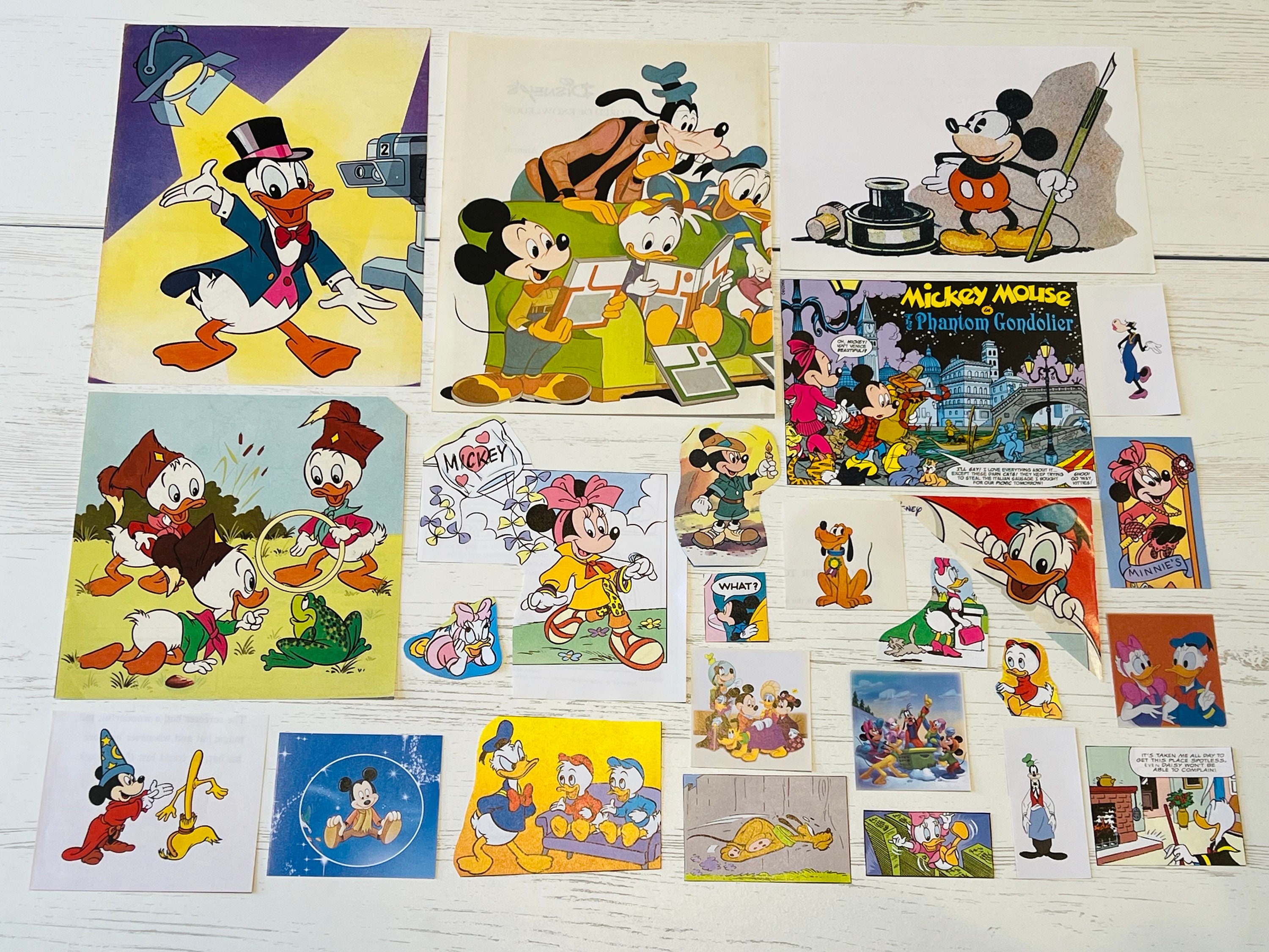 Vintage Ephemera Disney Classic Characters X 150 Pieces Cut Outs Books ...