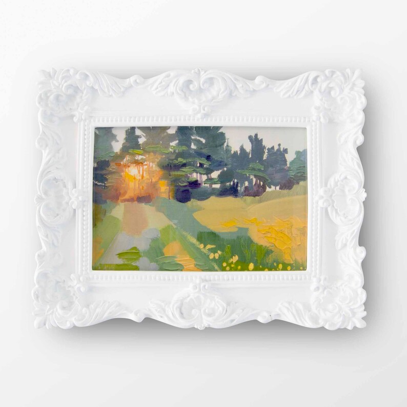 Floral Sunset Prairie Wall Art, Home Decor - Etsy