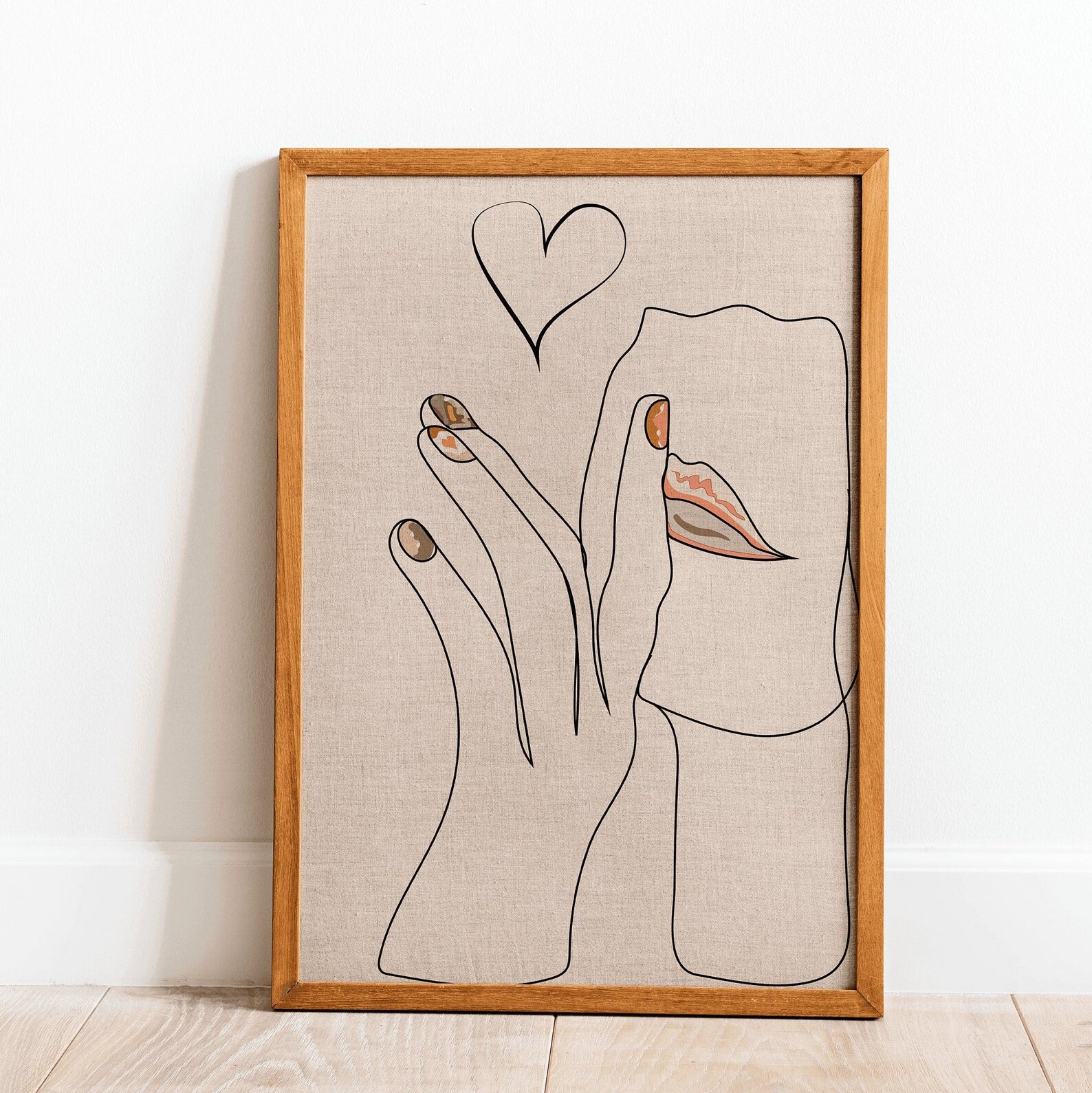 Woman One Line Art, Hand Line Drawing Print, Shhh Hush Female Face ...