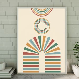 Boho Wall Art,rainbow Print,watercolor Rainbow Wall Art,whimsical Wall ...