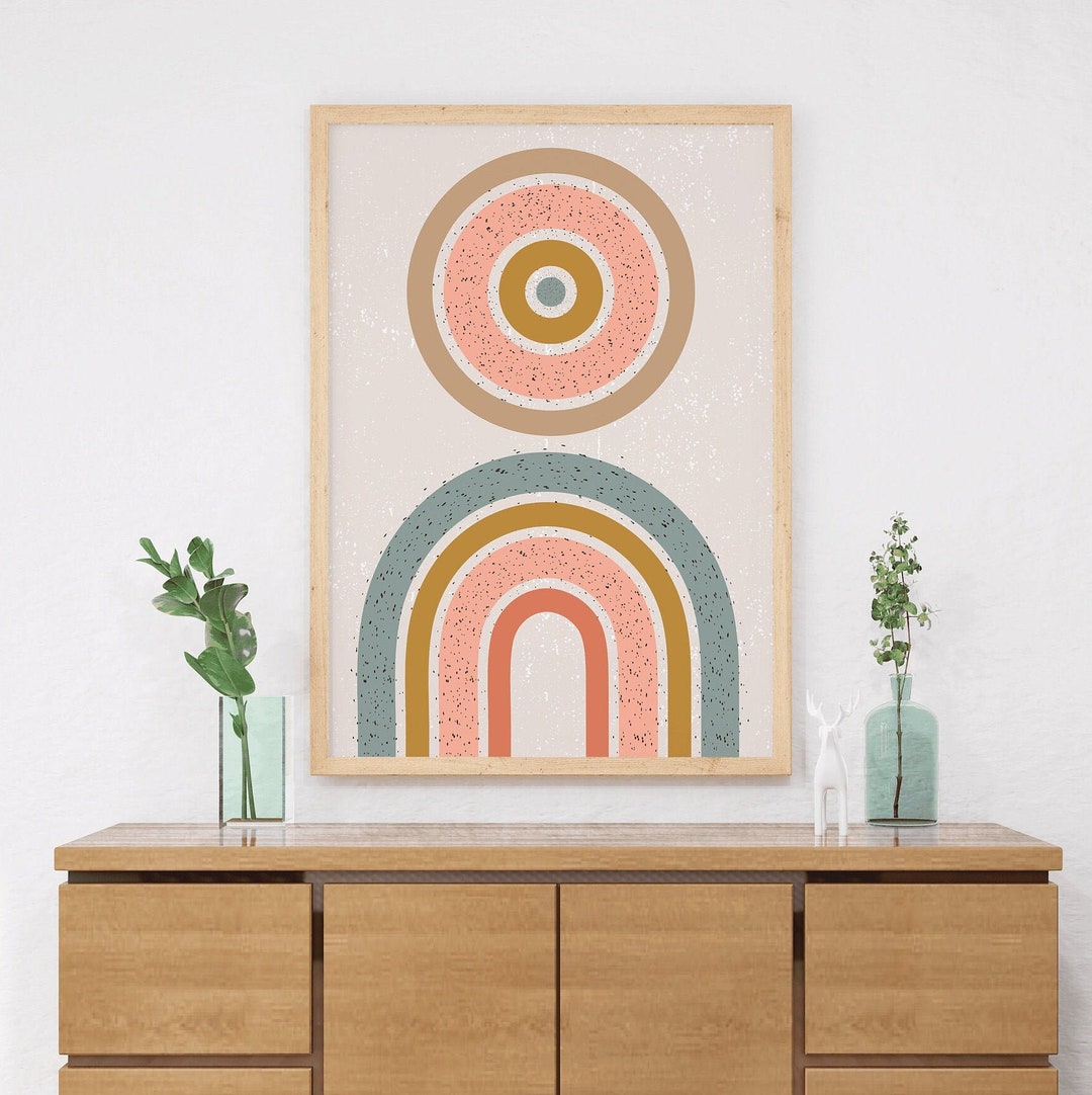 Boho Wall Art,rainbow Print,watercolor Rainbow Wall Art,whimsical Wall ...