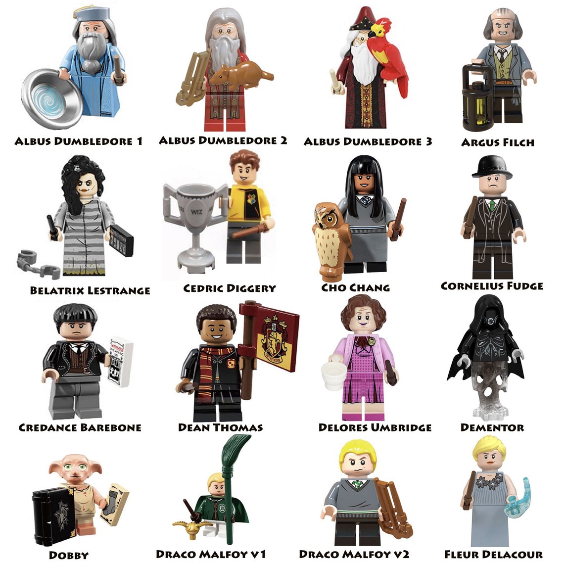 HARRY POTTER Minifigures Custom Mini Figures Minifigs Hogwarts - Etsy UK