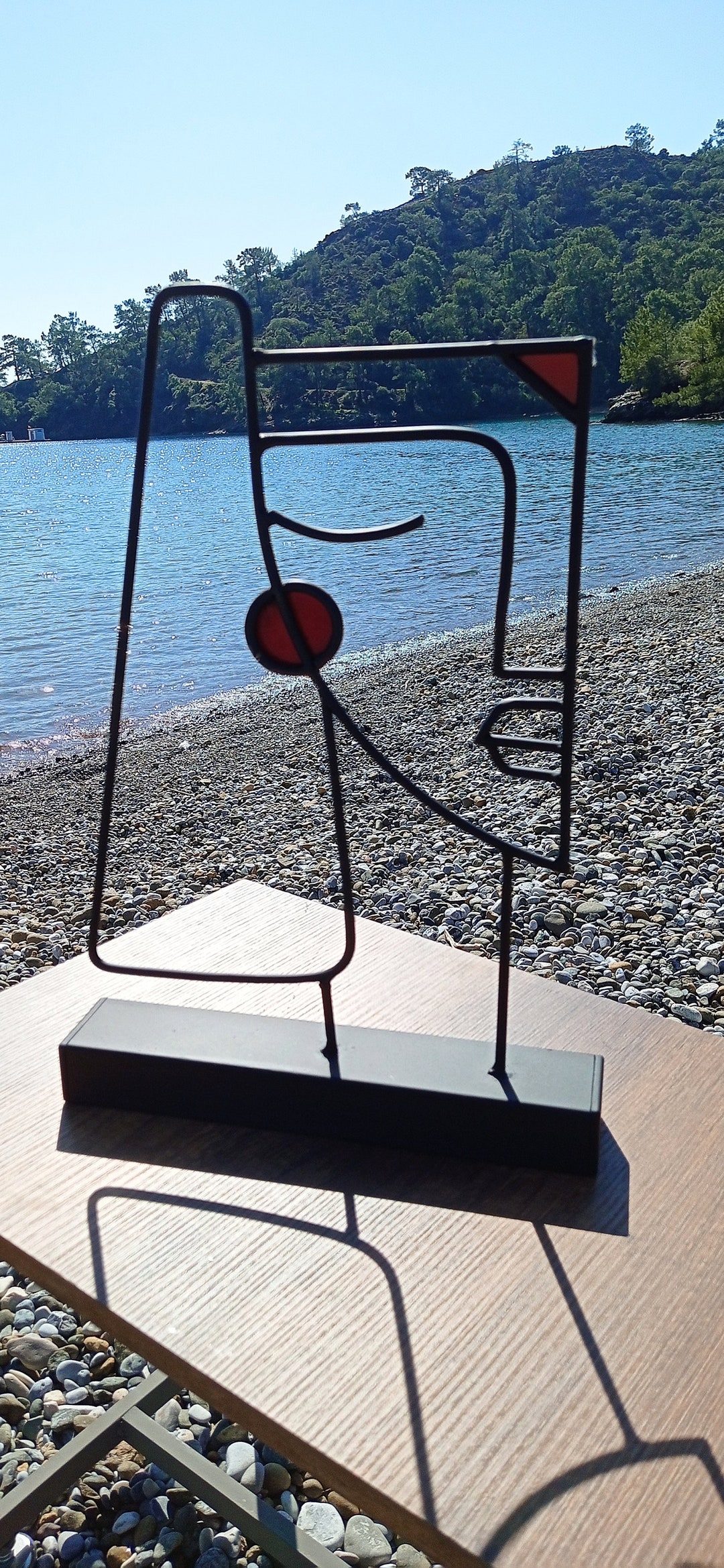 Metal Female Face Sculpture, Decorative Female Figure, Handmade ...