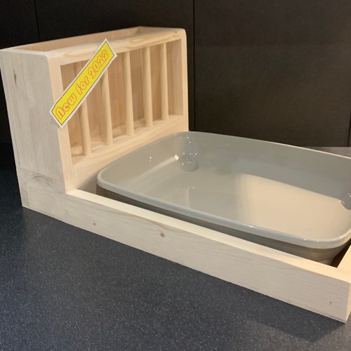 Rabbit Hay Feeder 3 in 1 Hay & Food Bowls With Litter Tray - Etsy UK