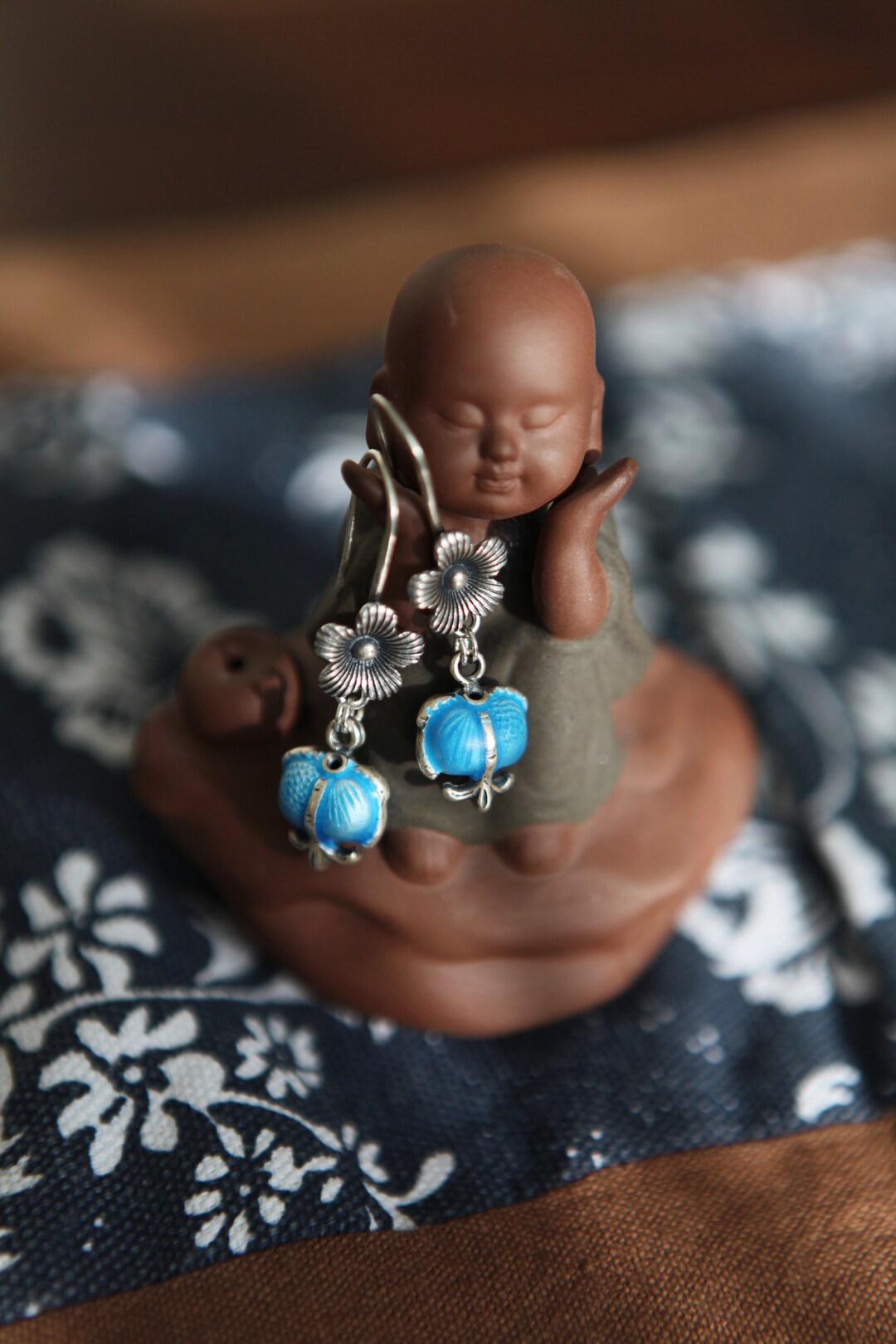 Retro S925 Sterling Silver Fat Fish Earrings/ Silver Enamelled Craft - Etsy