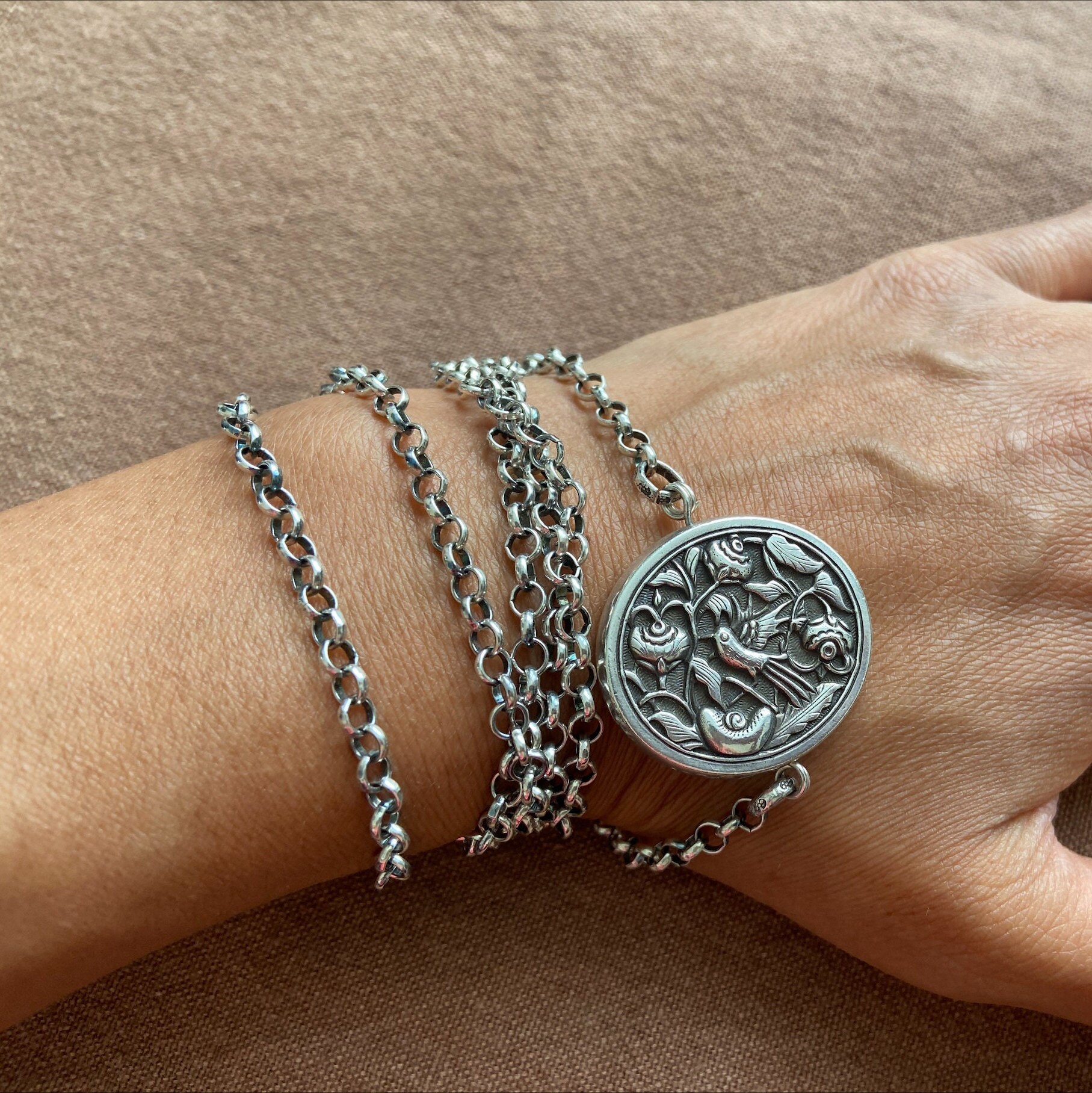 Retro S925 Sterling Silver Magpie Chain/ Meaning good - Etsy