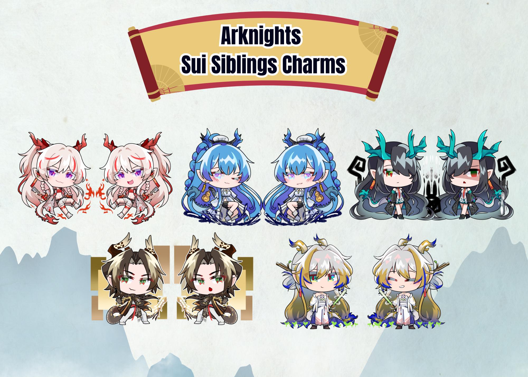 Arknights Sui Dragon Siblings Charms - Nian Ling Dusk Chongyue Shu and ...