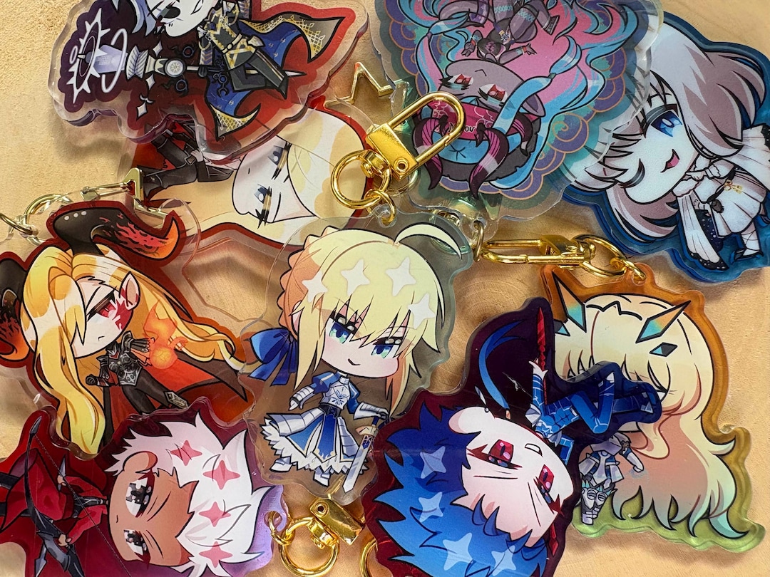 Fate/grand Order Servant 2.5 Inch Acrylic Charms Tez Castoria Morgan ...