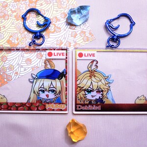 Vtuber Live Screen Keychain Charms - K9 Kuro Shxtou Unnamed Dokibird ...