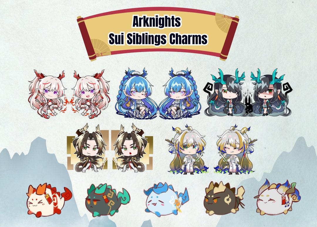 Arknights Sui Dragon Siblings Charms Nian Ling Dusk Chongyue Shu and ...
