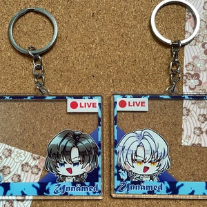 Vtuber Live Screen Keychain Charms - K9 Kuro Shxtou Unnamed Dokibird ...