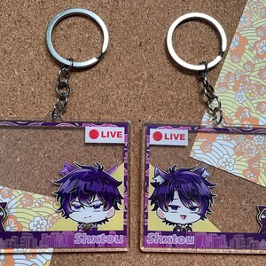 Vtuber Live Screen Keychain Charms - K9 Kuro Shxtou Unnamed Dokibird ...