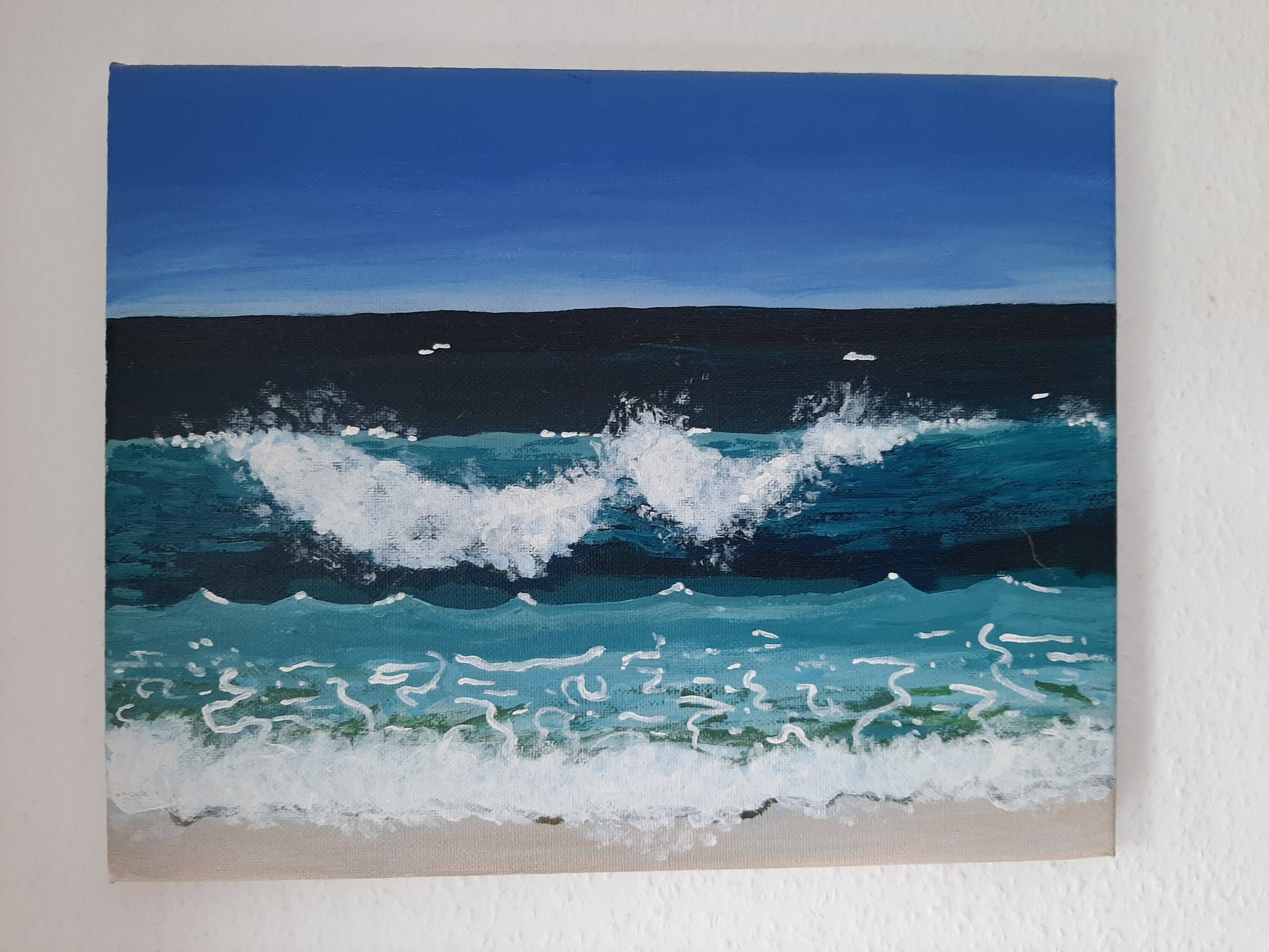 Canvas with sea motif painting artwork ocean seascape | Etsy
