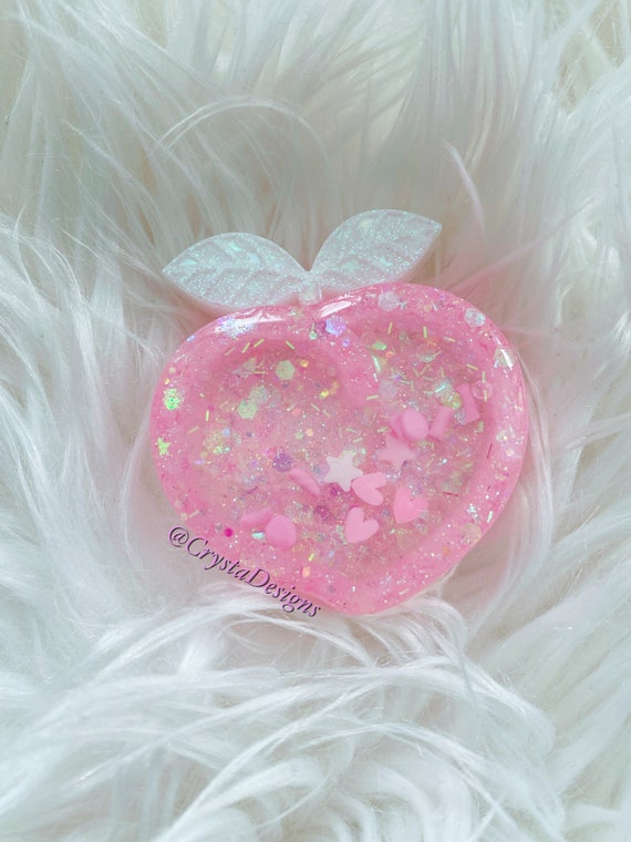 Peachy Pink Charm Shaker Peach Shaker Charm Resin Shaker | Etsy
