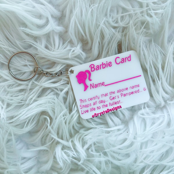 Barbie Acrylic Keychain - Etsy