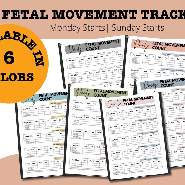 Kick Count Chart - Etsy