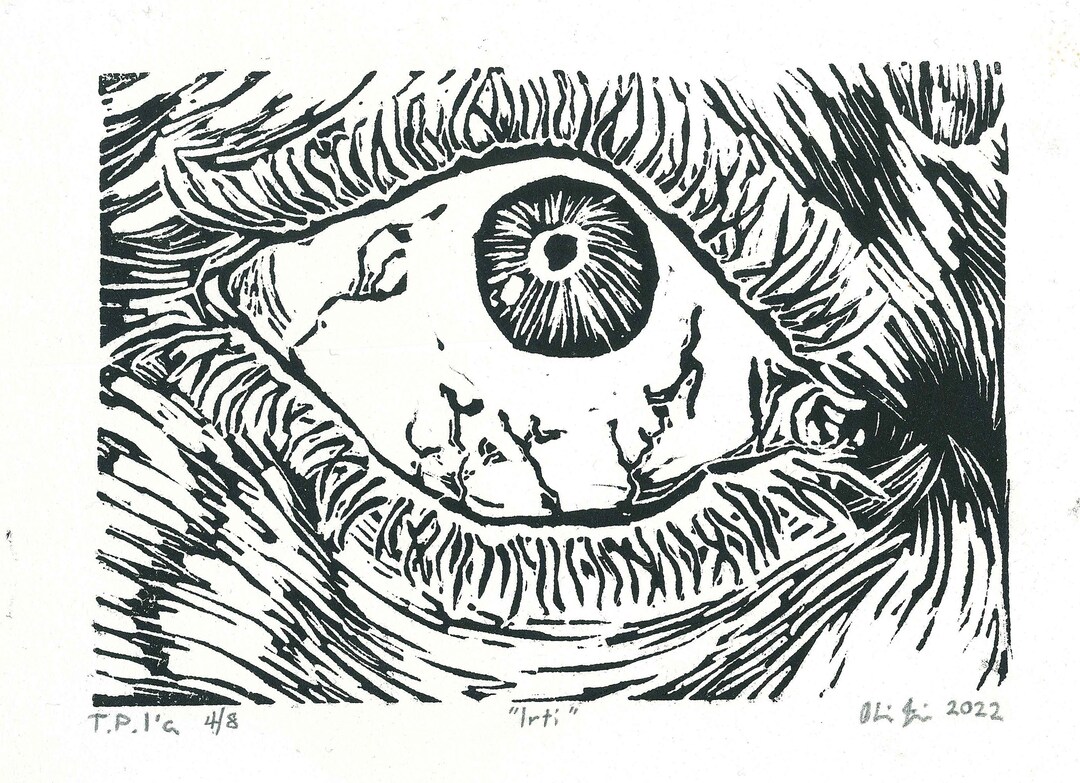 The All-seeing Eye Linocut Print - Etsy
