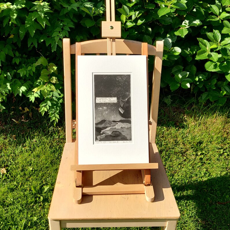 Planets in Space Classic Sci-fi Handmade Etching Print - Etsy