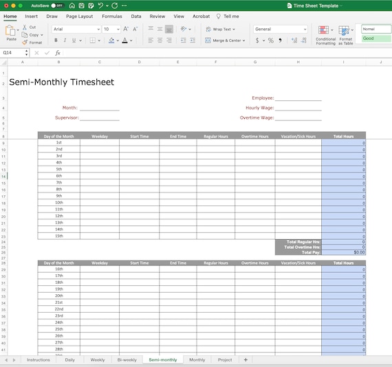 Excel Employee Payroll Template Payroll Calculator Free Employee