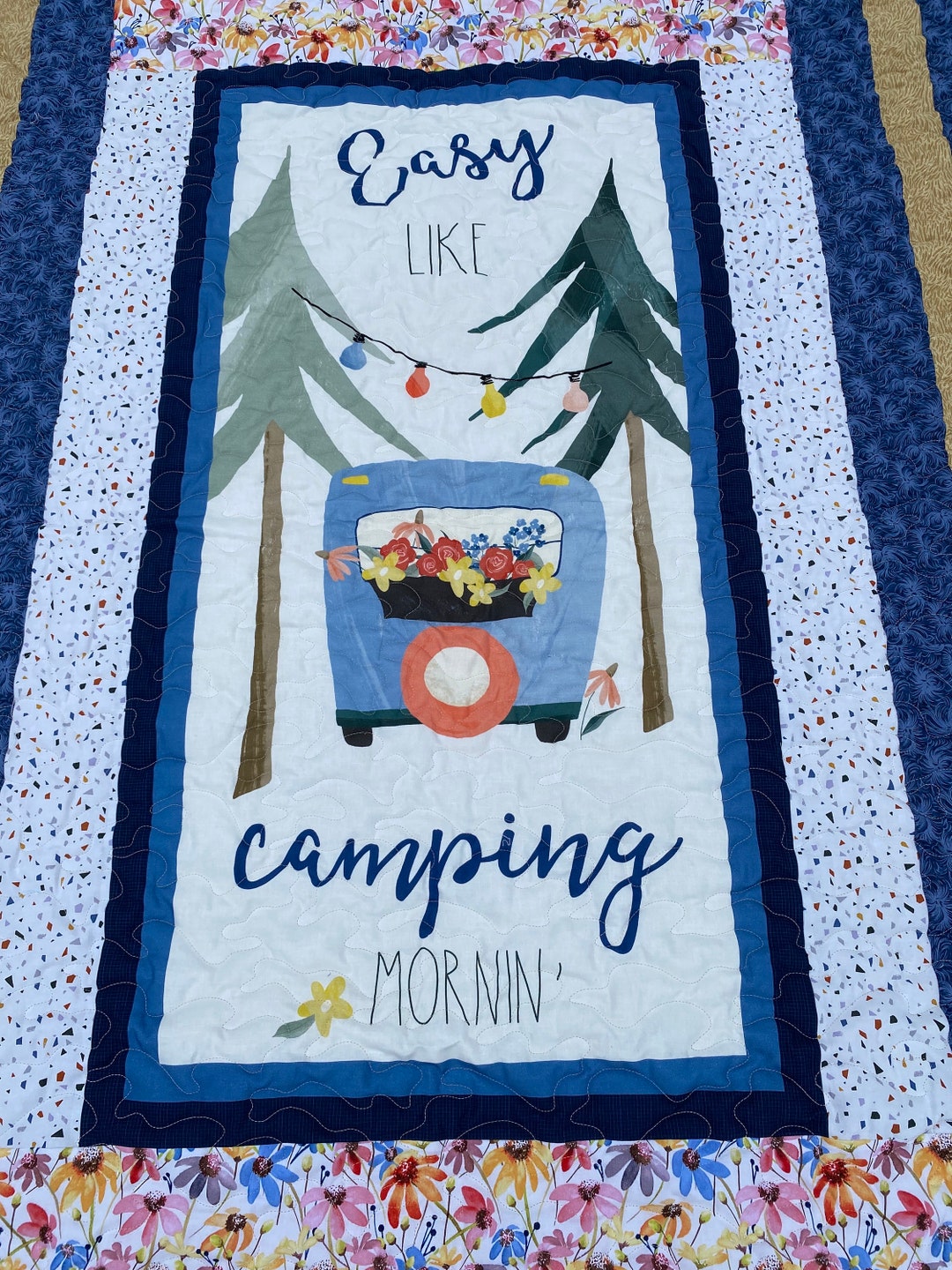Quilt. Camping. Camper. Easy Like Camping Morning. - Etsy