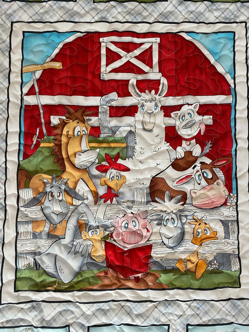 Baby/toddler Quilt. Barnyard Farm Animals. - Etsy