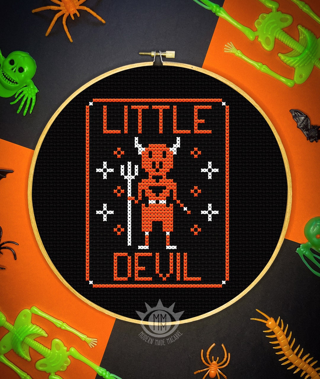 Little Devil Cross Stitch Pattern, Easy Counted Cross Stitch DMC Chart ...