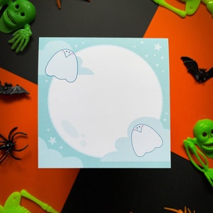 Kawaii Halloween Ghost Notepad: 45-sheet Stationery Memo Pad - Etsy