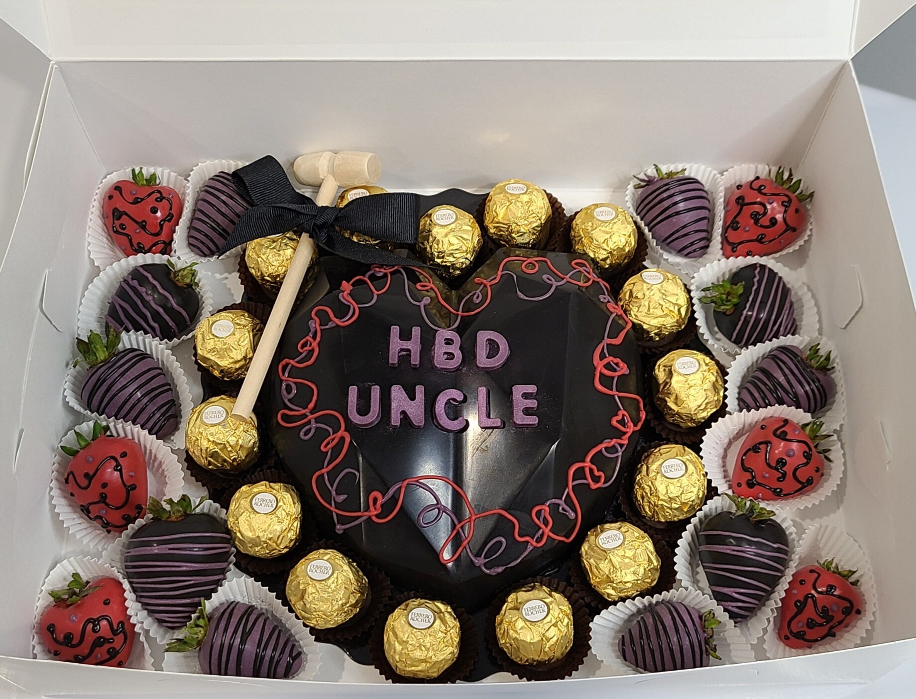 Smash Heart With Chocolate Covered Strawberries, Smash Cake, Chocolate ...