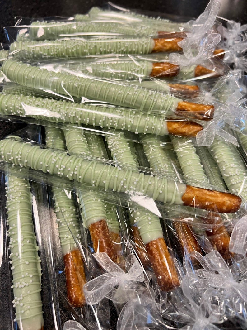 Chocolate Covered Pretzel Rods dozen Box Pretzel Rods - Etsy Canada