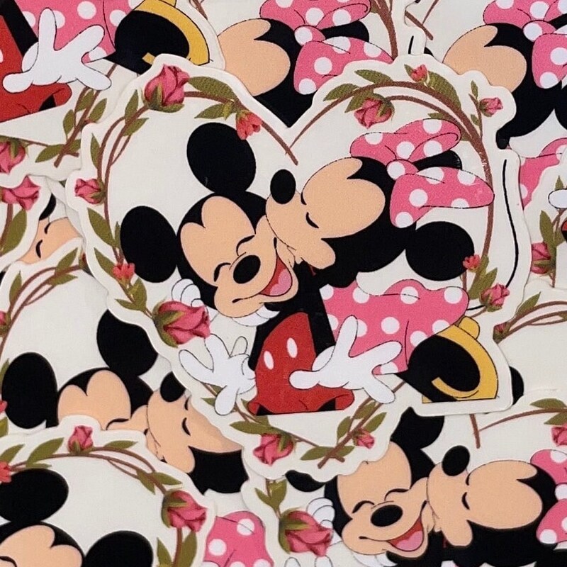 Mickey and Minnie Mouse Stickers - Etsy