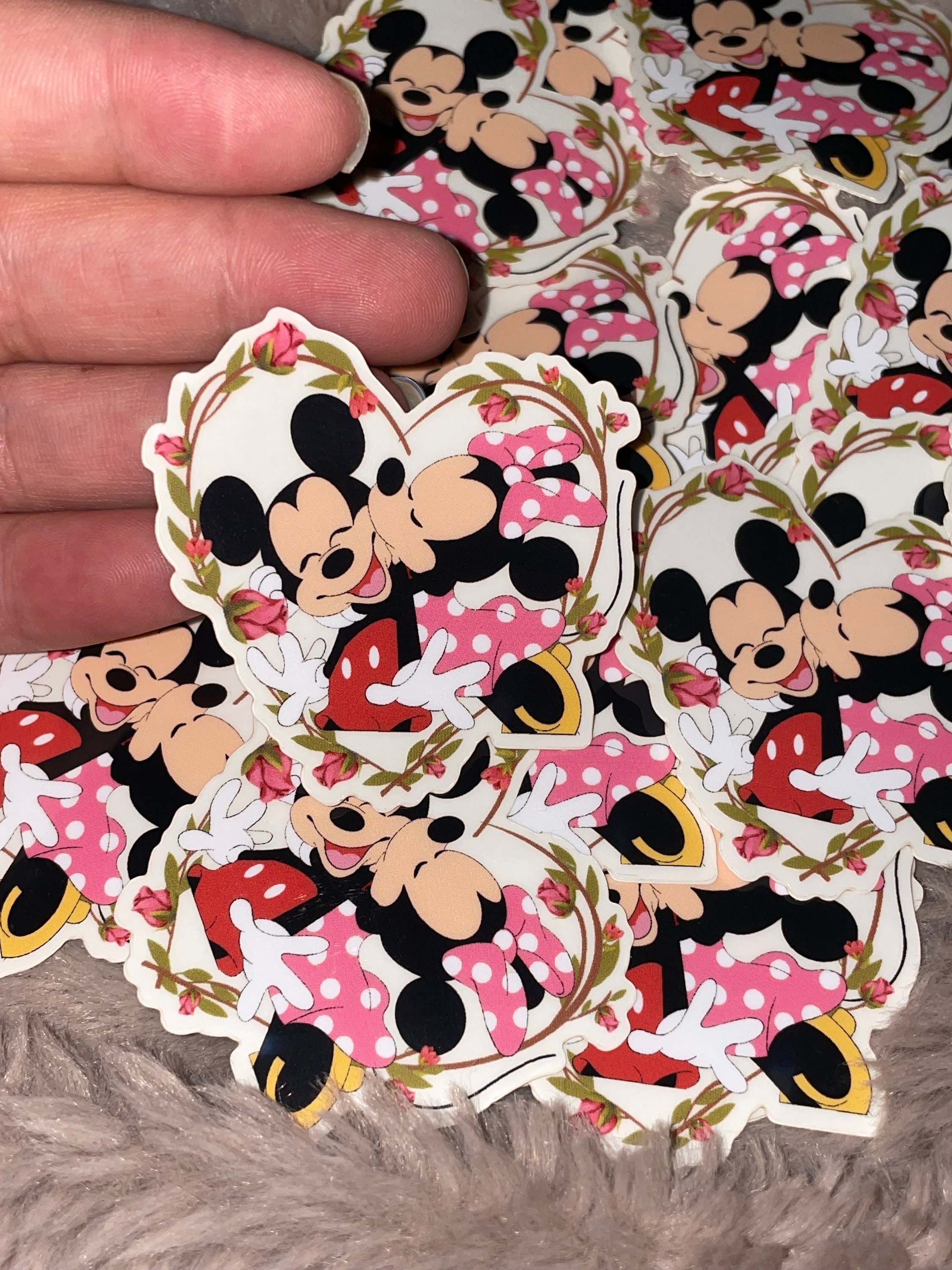 Mickey and Minnie Mouse Love Stickers - Etsy