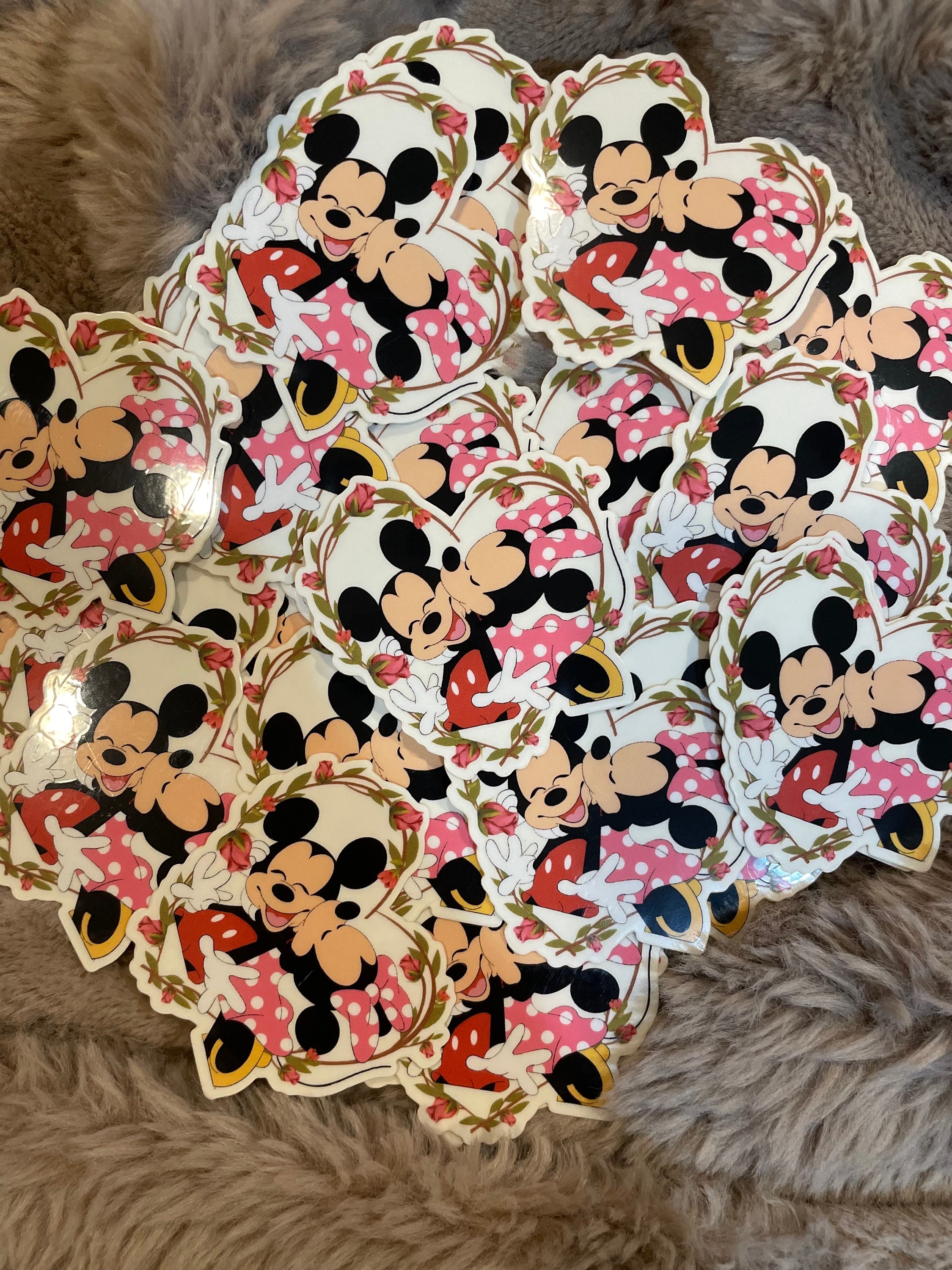 Mickey and Minnie Mouse Love Stickers - Etsy