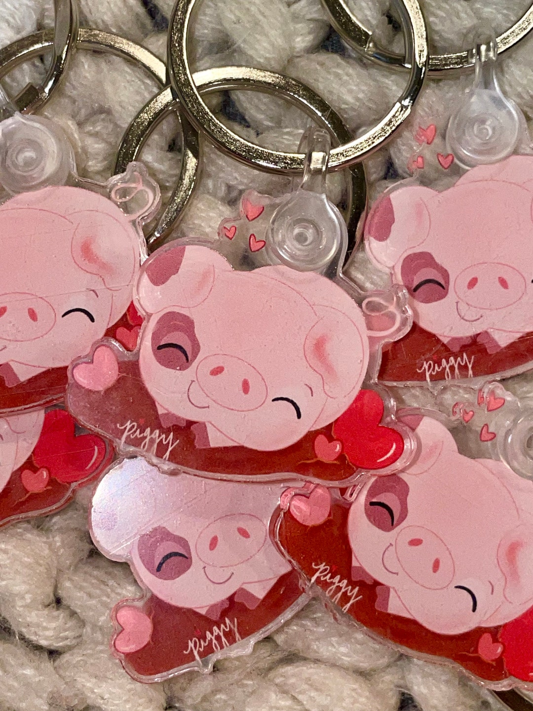 Love Piggy Key Chain - Etsy