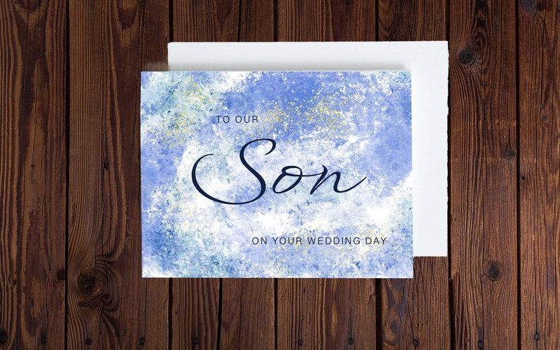 Printable Son Getting Married, Wedding or Bridal Party Greeting Card ...