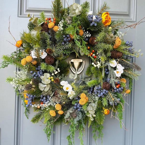 Fireplace Wreath - Etsy