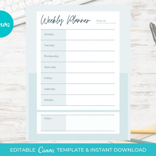 Editable Canva Daily Weekly Monthly To-do List Planner - Etsy