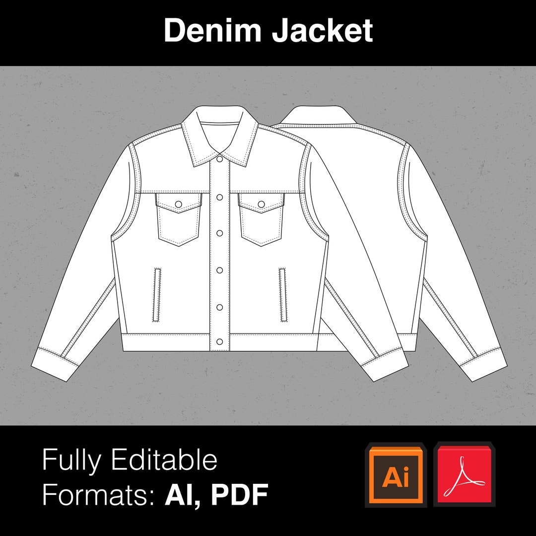 Denim Jacket Tech Pack Fashion - Etsy
