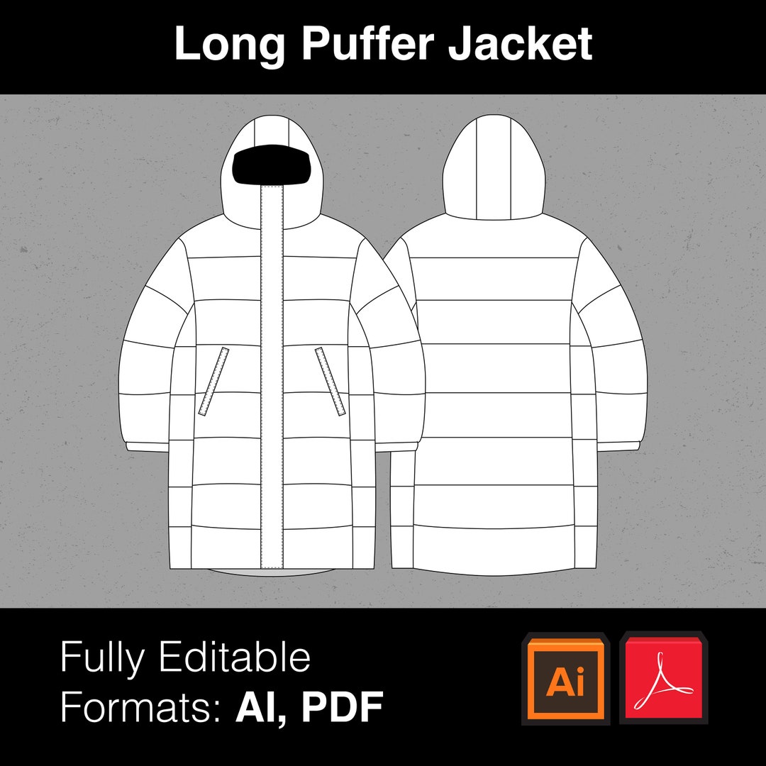 Long Puffer Jacket Tech Pack Fashion - Etsy