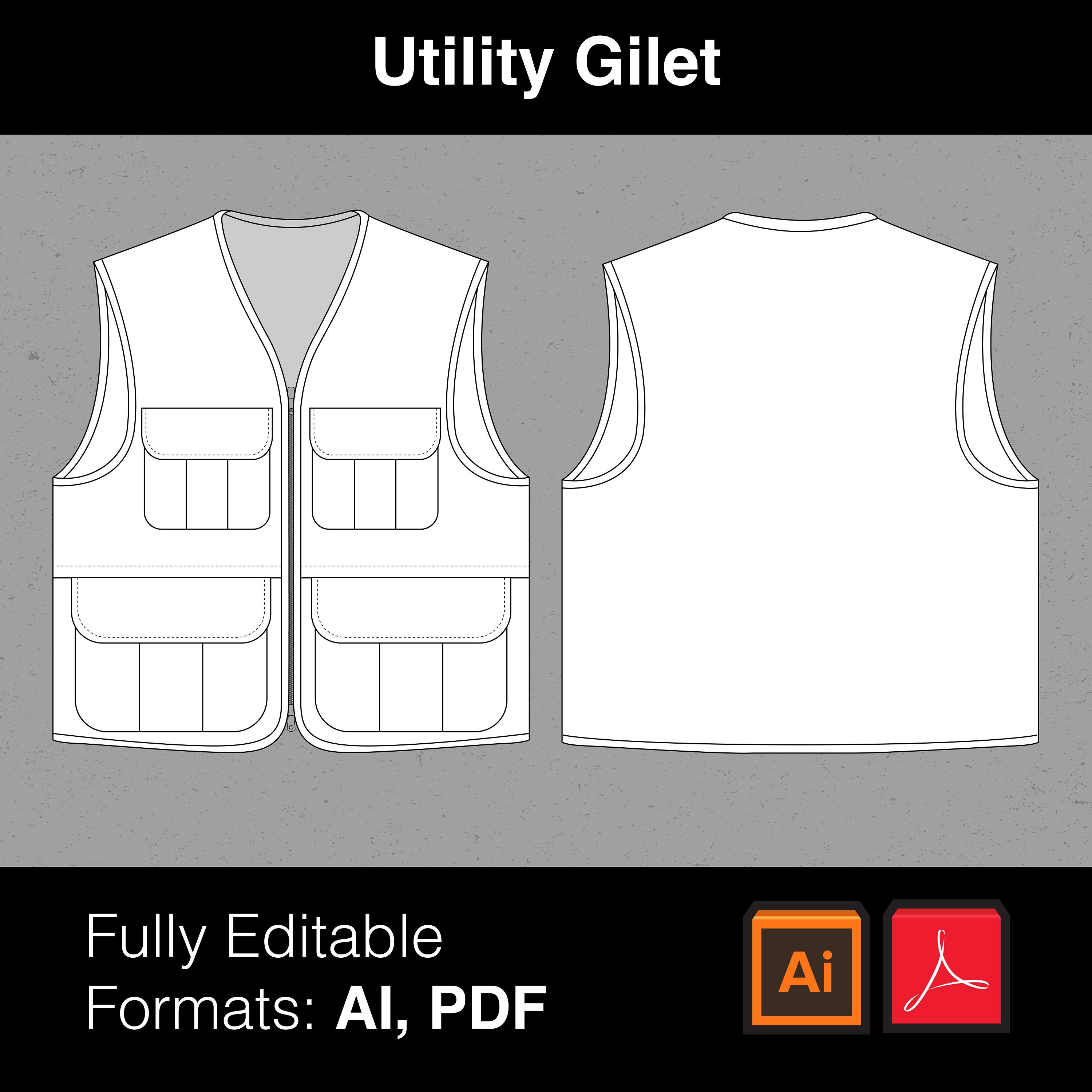 Utility Gilet Tech Pack Fashion - Etsy
