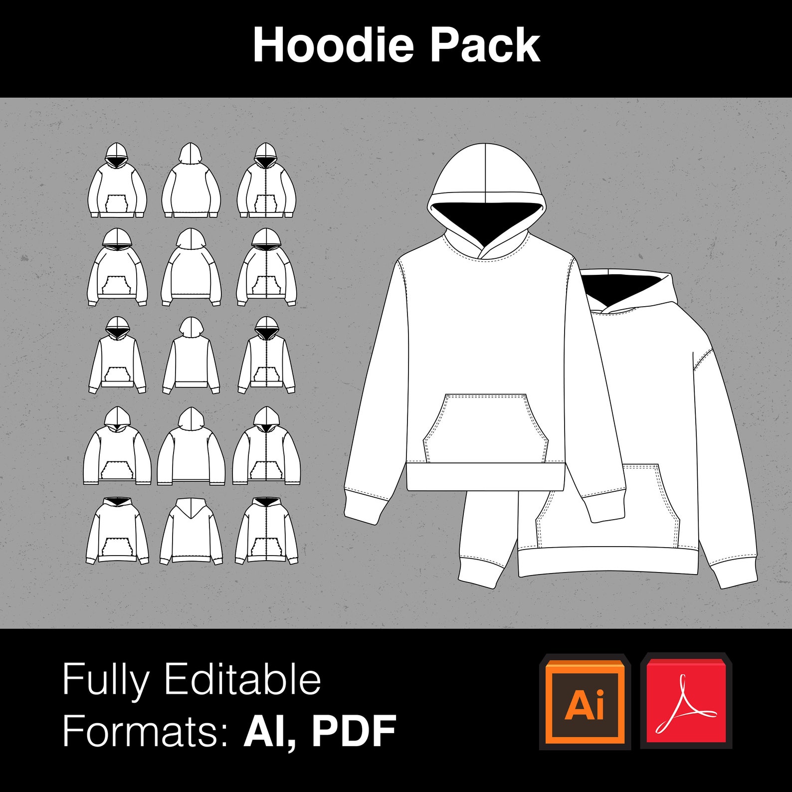 Hoodie Tech Pack Fashion - Etsy